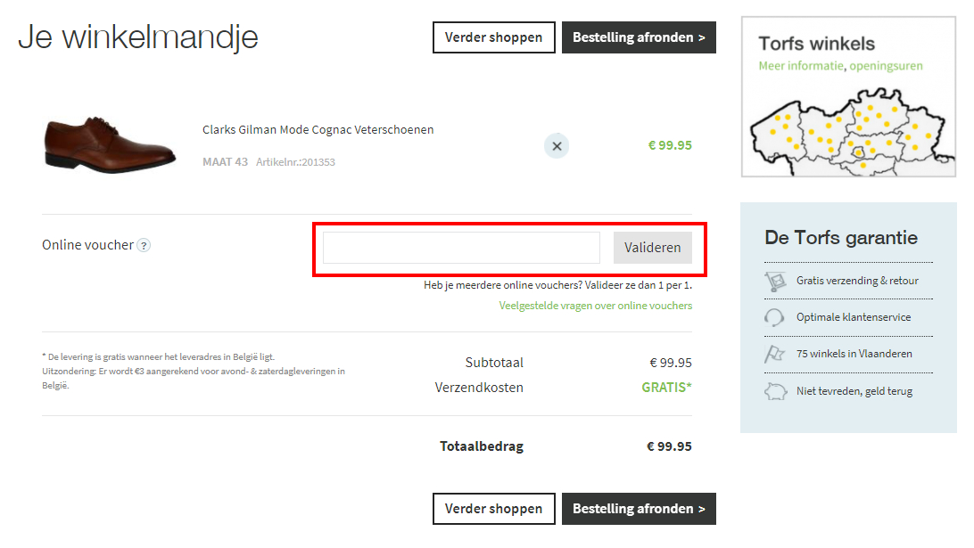 10% Torfs kortingscode (België) - korting in augustus 2021