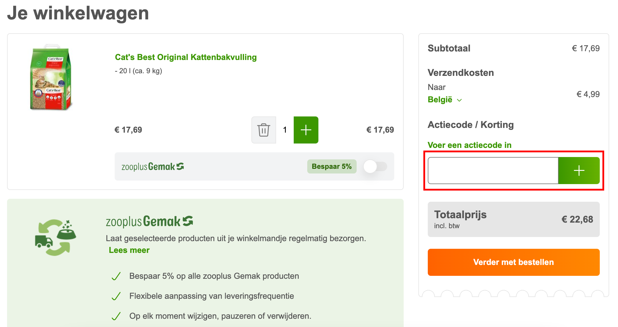 Zooplus kortingscode: 10% korting in augustus 2024 - België